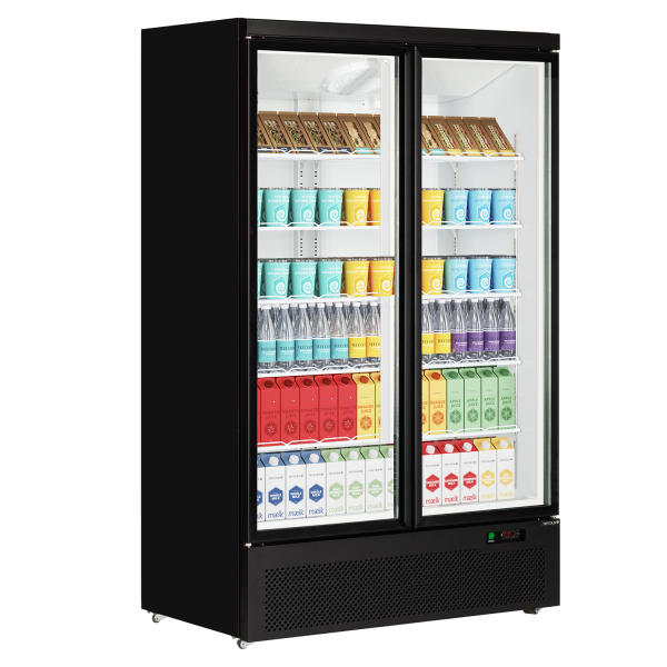 Tefcold Atom Maxi C2DB Double Door Upright Display Chiller - Corr Chilled